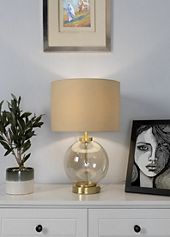 BHS Archie Glass Touch Lamp | Freemans