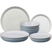 Denby Azure Haze 12 Piece Tableware Set | Freemans