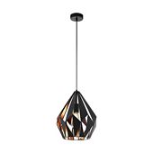 EGLO Townshend 5 Light Industrial Steel Wood Caged Wall Lamp | Freemans