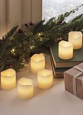 Lights4Fun 9 TruGlow® Ivory LED Slim Pillar Candles with Remote Control ...