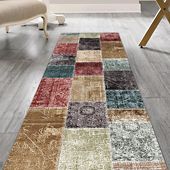 Likewise Rugs & Matting Victorian Tile Teal Runner | Freemans