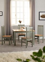 Riley Wooden Table & 4 Chairs Dining Set | Freemans