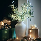 Set of 3 Snowy Rustic Tree Cones | Freemans