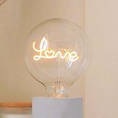 Steepletone LED Filament Text Light Bulb Pink Love | Freemans