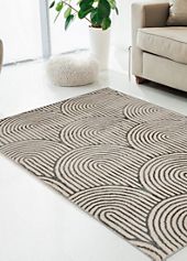 The Homemaker Rugs Collection Pure Jute Scalloped Rug | Freemans