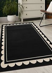 The Homemaker Rugs Collection Pure Jute Scalloped Rug | Freemans
