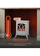 Warmlite 1.8KW Double Door Electric Stove Fire | Freemans