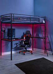 X Rocker Armada Dual Bunk Bed with Gaming Desk | Freemans
