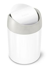 simplehuman White Semi-Round Pedal Bin 6L | Freemans
