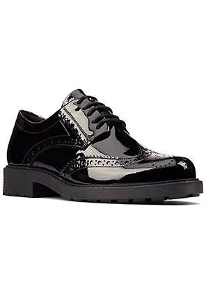 Clarks black brogues store