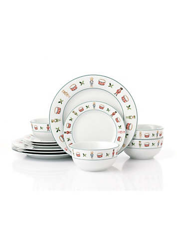 12 Piece Nutcracker Dinner Set | Freemans