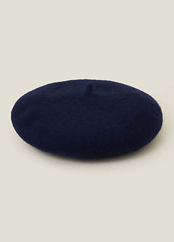Accessorize Blue Love Heart Wool Beret | Freemans