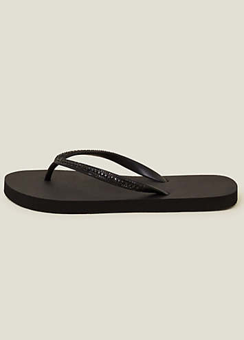 Accessorize Embellished Flip Flops | Freemans