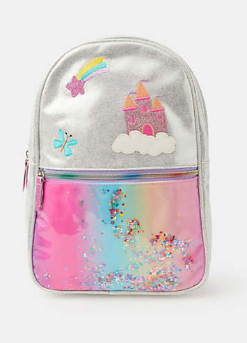 Accessorize Girls Rainbow Butterfly Glitter Backpack | Freemans