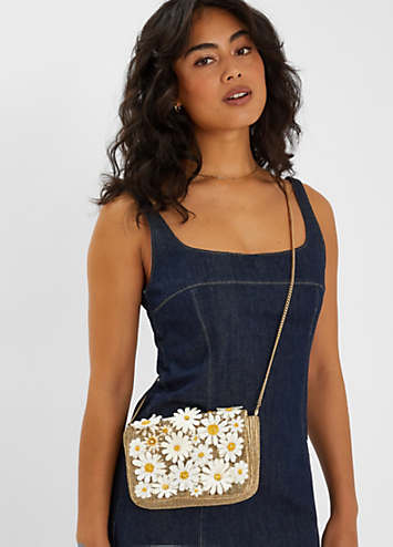 Accessorize Hand-Beaded 3D Floral Cross-Body Bag | Freemans