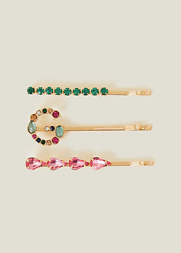 Accessorize Set of 3 Initial Hair Slides | Freemans