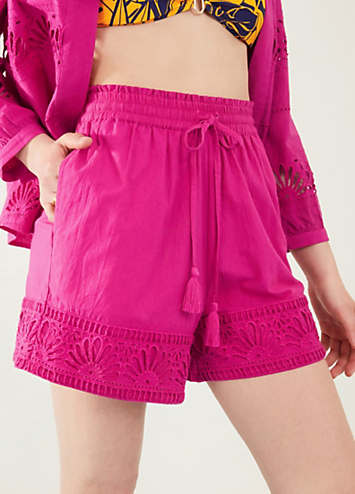 Accessorize Shell Broderie Shorts | Freemans