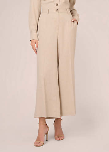Adrianna Papell Full Wide Leg Utility Trousers with Slash Pockets ...