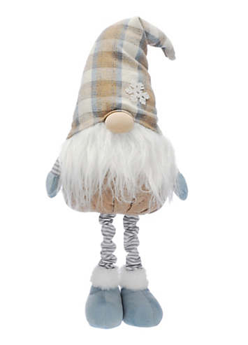 Beige Tartan Hat Gonk with Extendable Legs | Freemans