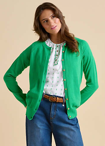 Brakeburn Kelly Green Classic Cardigan | Freemans