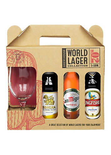 Brewhouse Craft Cider Lager Selection (3 x 330ml) & Glass | Freemans