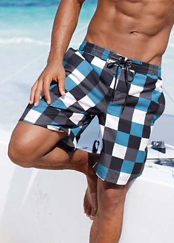 Buffalo Checked Swim Shorts | Freemans