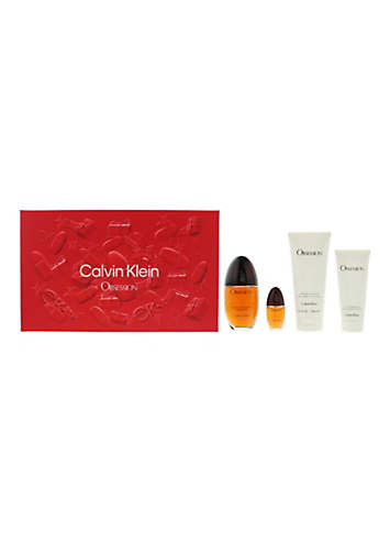 Calvin Klein Obsession 4 Piece Set - Eau De Parfum 100ml, Eau De ...