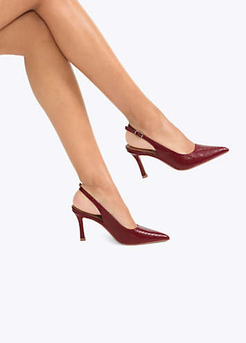 Carvela Corletta Dark Red Lizard Heel | Freemans