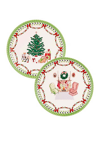Cath Kidston Christmas Set of 2 Side Plates - Dolls House | Freemans