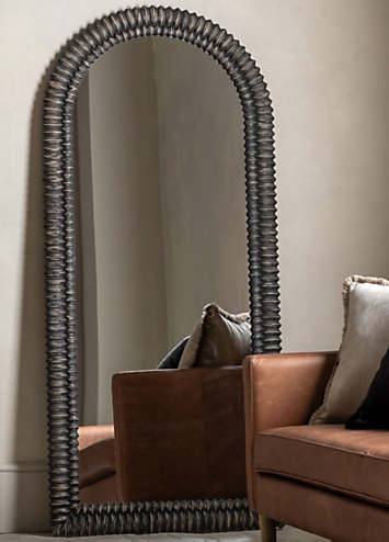 Chic Living Pimlico Arch Leaner Mirror Black 770 x 1700 mm | Freemans