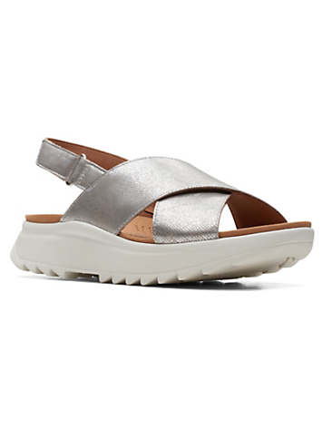 Clarks Silver Metallic Dashlite Wish Sandals | Freemans