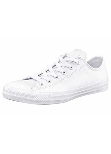 Converse Chuck Taylor Basic Leather Ox Monochrome Trainers | Freemans