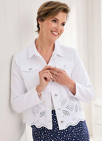 Cotton Traders Cutwork Denim Jacket | Freemans