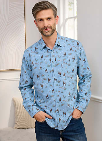 Cotton Traders Luxury Long Sleeve Soft Touch Print Shirt | Freemans