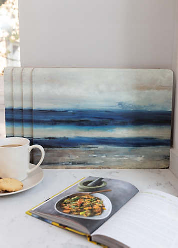 Creative Tops Blue Abstract Pack Of 4 Premium Placemats | Freemans