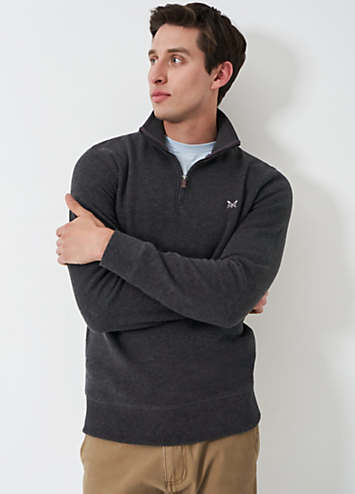 Crew Clothing Company French Rib Half Zip | Freemans
