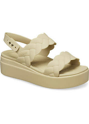 Crocs Cream Brooklyn Woven Low Wedge Sandals | Freemans