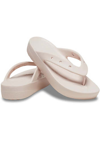 Crocs Pink Classic Platform Flip Flops | Freemans