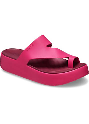 Crocs Pink Getaway Platform Toe Loop Sandals | Freemans