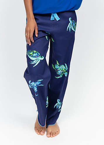 Cyberjammies Ashley Womens Big Turtle Print Pyjama Bottoms | Freemans
