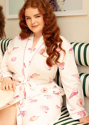 Cyberjammies Shelly Shell Printed Jersey Short Dressing Gown | Freemans
