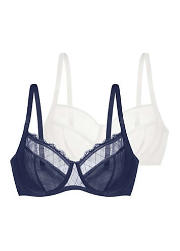 DORINA Imani Pack of 2 Non-Padded Underwired Full Cup Bras | Freemans