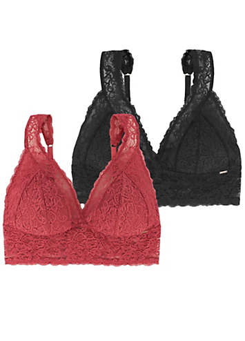 DORINA Pack of 2 Floral Lace Bralettes | Freemans