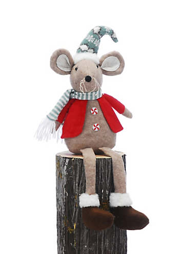 Dangly Leg Plush Mouse with Red Jacket | Freemans