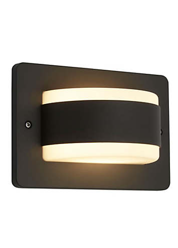 Dark Grey Half Circle LED Outdoor Wall Light | Freemans