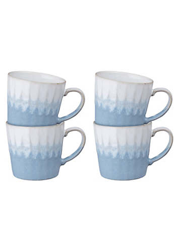 Denby Reactive Light Blue Set of 4 Mugs | Freemans