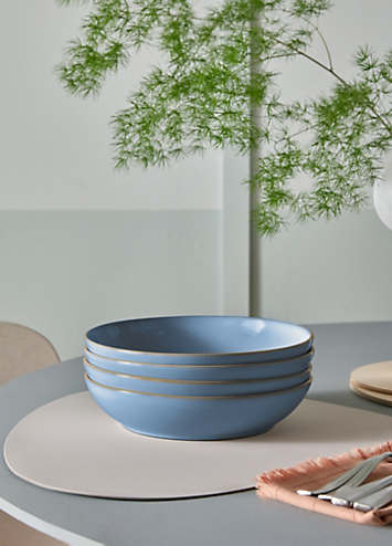 Denby Sky Blue Set of 4 Pasta Bowls | Freemans