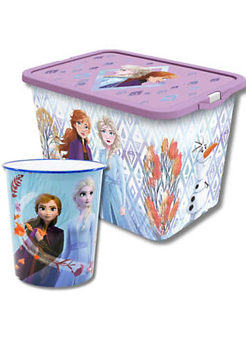 Disney Frozen 23L Storage Box And Waste Bin Set | Freemans