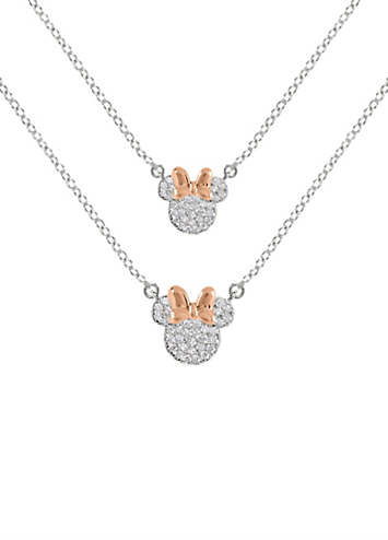 Disney Minnie Mouse Two Tone Plated CZ Stone Set Mother & Daughter ...