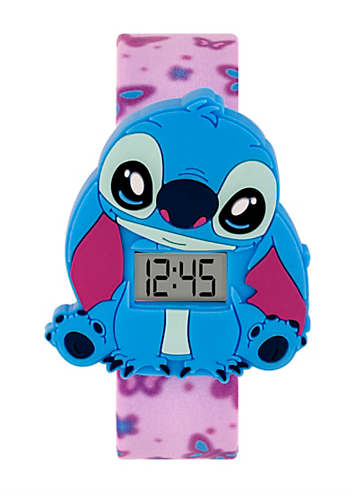 Disney Stitch Blue & Pink Butterfly Strap Digital Kids Watch | Freemans